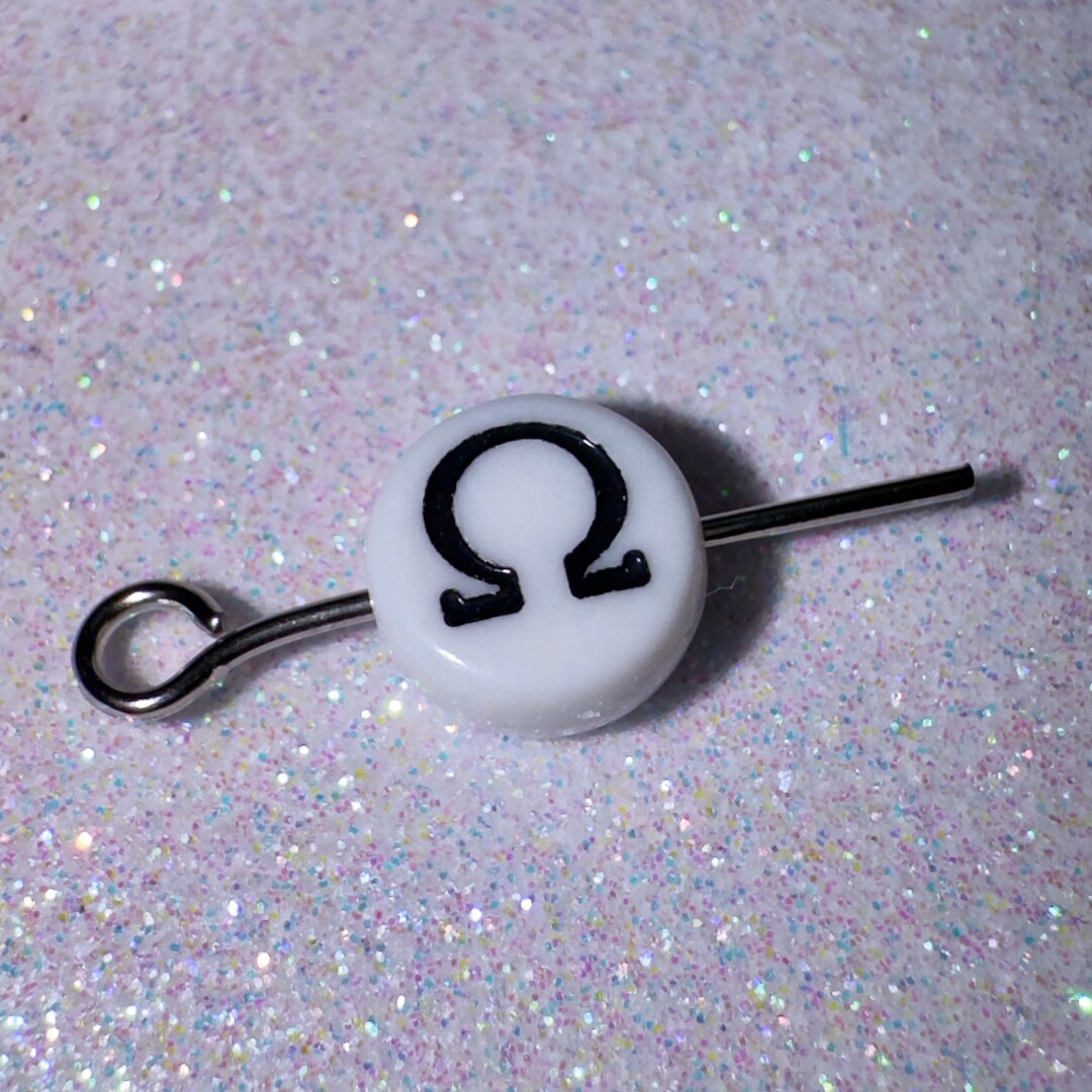 100 Pcs Omega/Ω Greek Alphabet Letter Beads for DIY Sorority ...