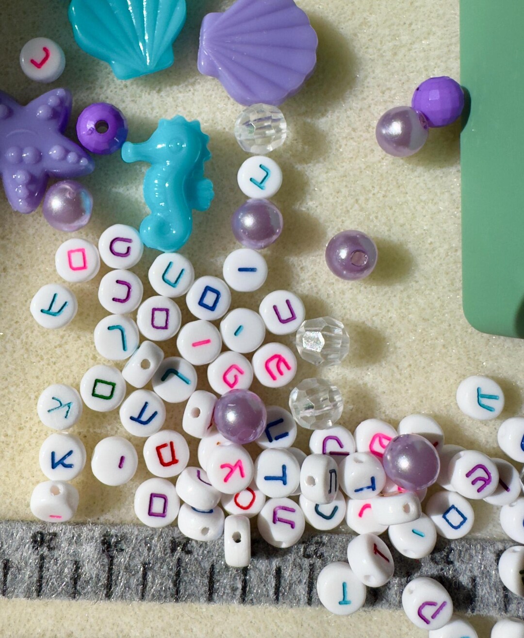 Candy Colored Hebrew Letter Beads for Jewish Friendship Camp Hanukkah ...