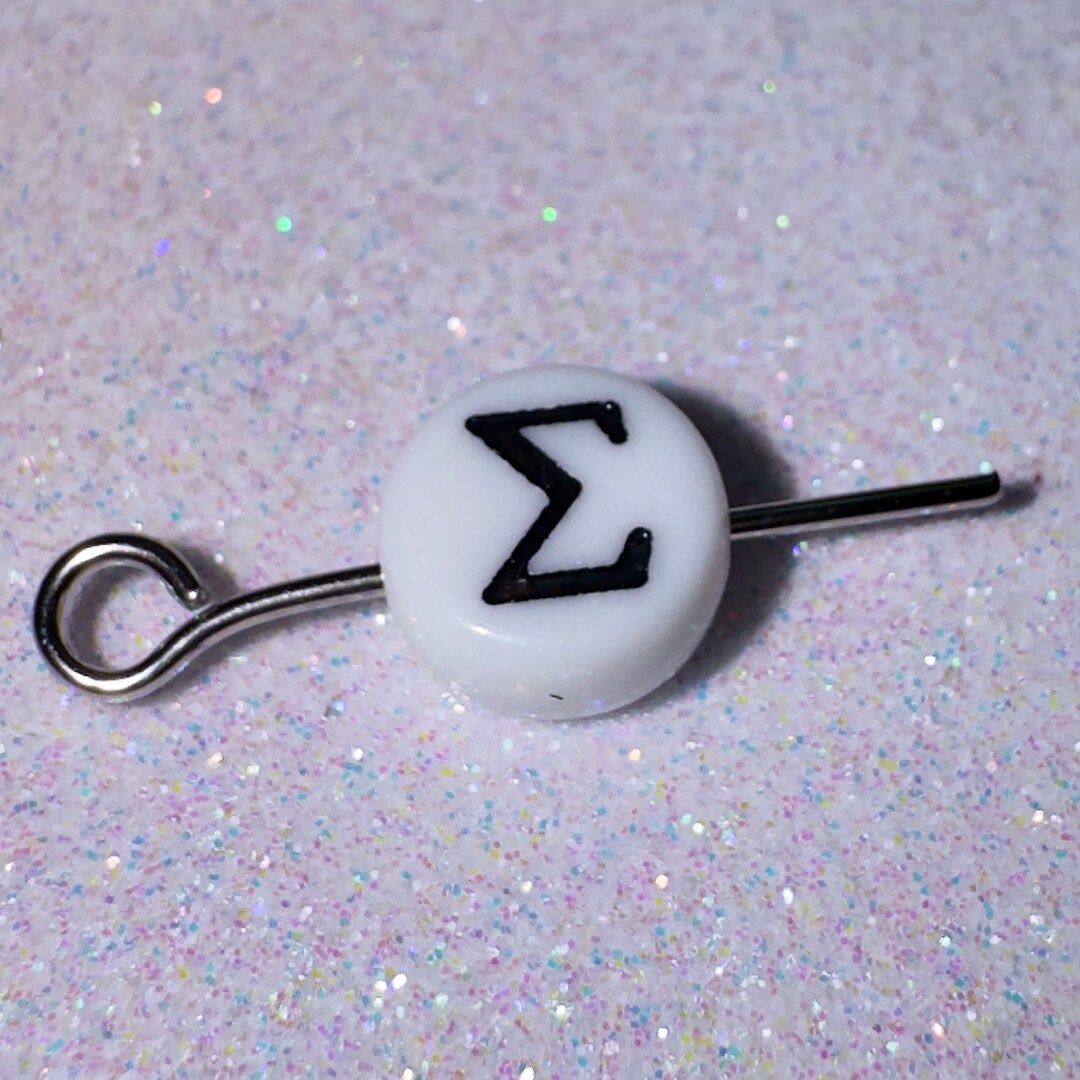 10 Greek Σ sigma Alphabet Letter Beads for DIY Sorority Fraternity ...