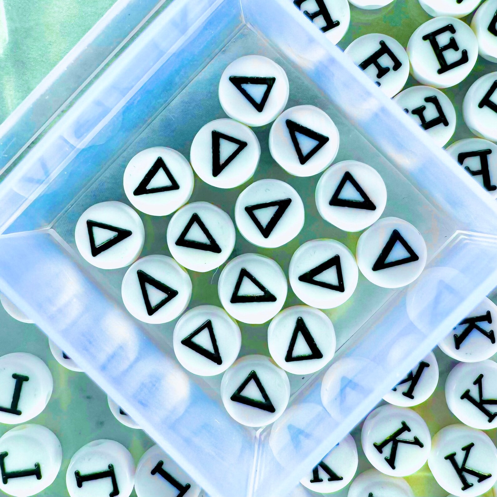 Greek Δ delta Alphabet Letter Beads for DIY Sorority Fraternity ...