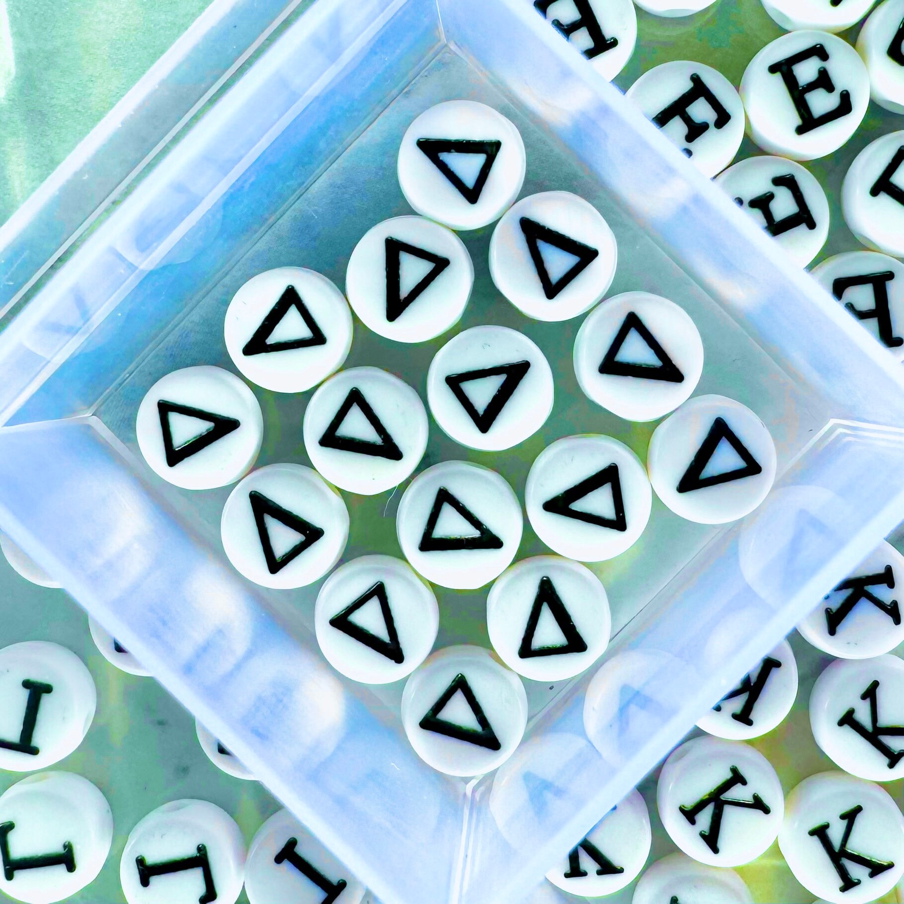 Greek Δ delta Alphabet Letter Beads for DIY Sorority Fraternity ...