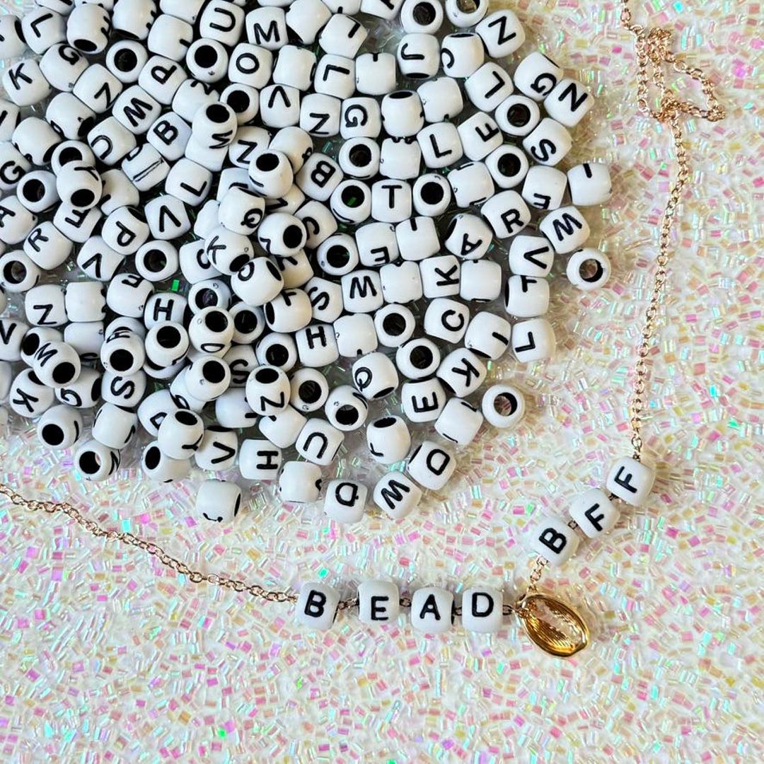 Individual Large Barrel Pony Alphabet Beads, 8x9, Large Hole, Make Easy ...