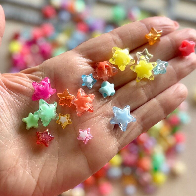 Kandi Star Mix, Acrylic Beads, 100 Pcs - Etsy