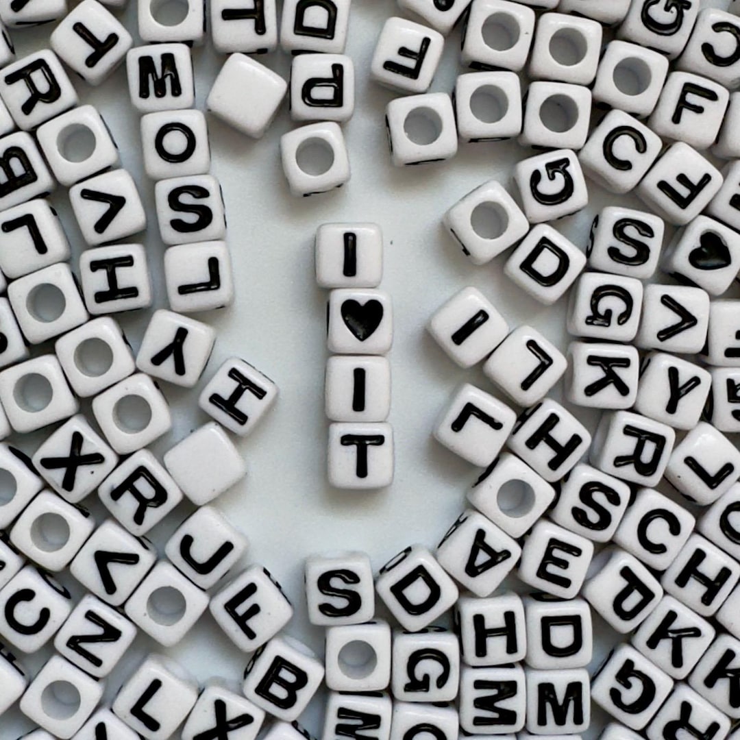 Customizable Vertical Alphabet Beads Choose Your Letters Perfect for ...