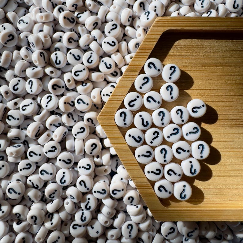 10 Exclamation Point or question Mark White Acrylic 7mm Punctuation ...