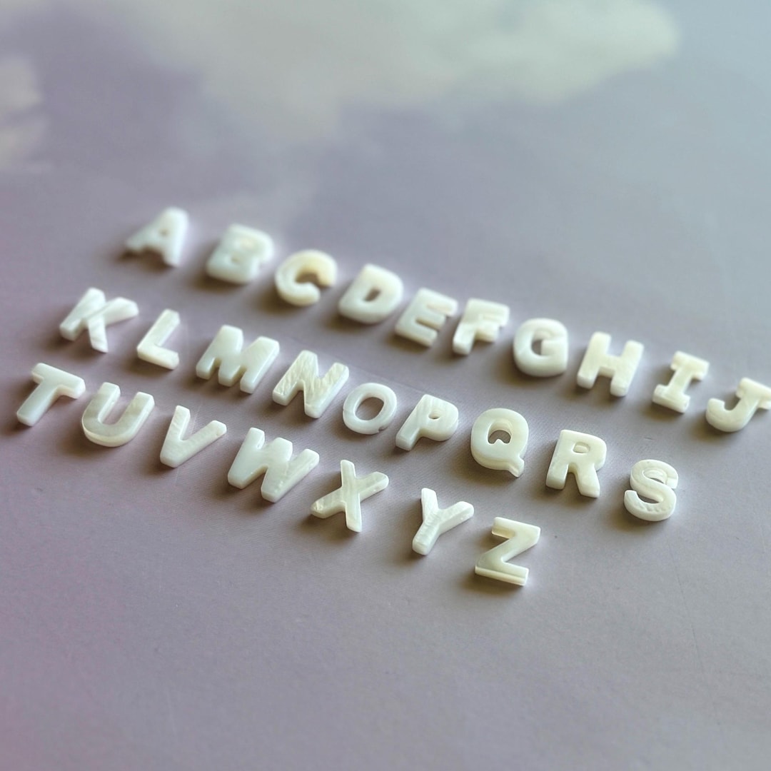 Tiny Alphabet Shell Beads, Top Drilled, 1 Piece - Etsy