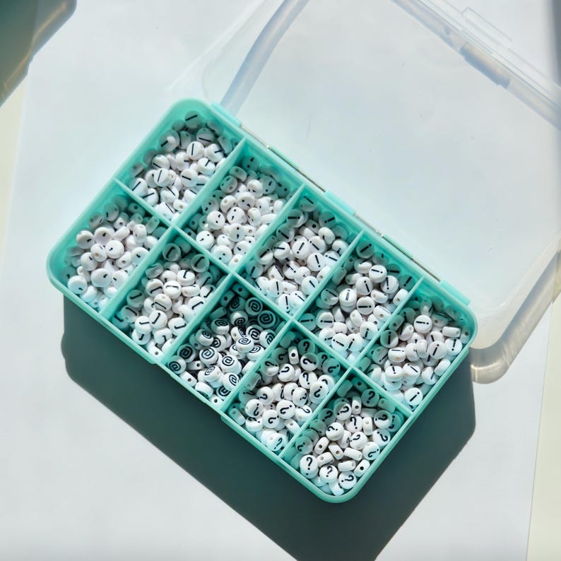 1000 Piece Punctuation Bead Kit - Comma, Semicolon, Parenthesis ...