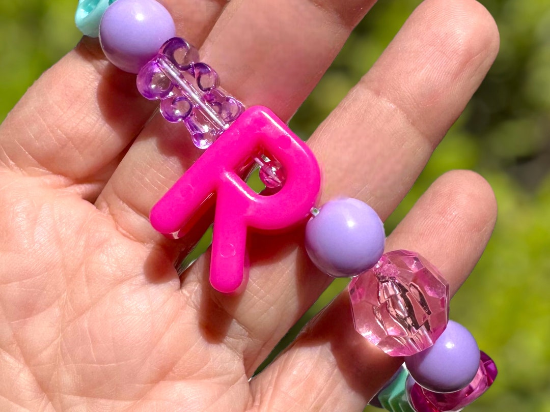 Alphabet Initial Beads, Different Colors, Large Hole for Crafting ...