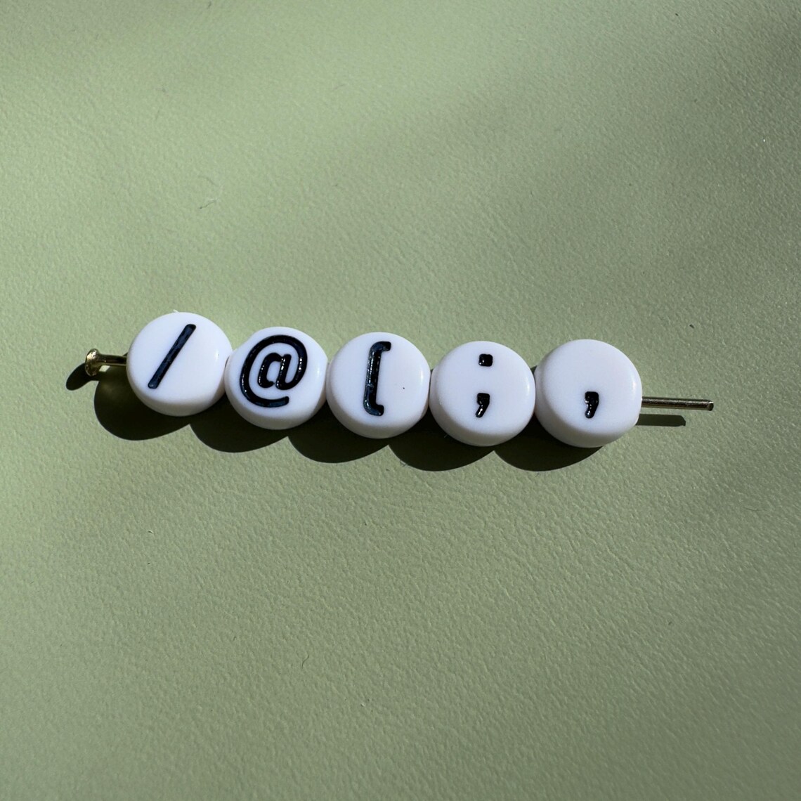 Punctuation Symbol Beads: 7mm White Acrylic DIY Jewelry - 50 Pieces - Etsy