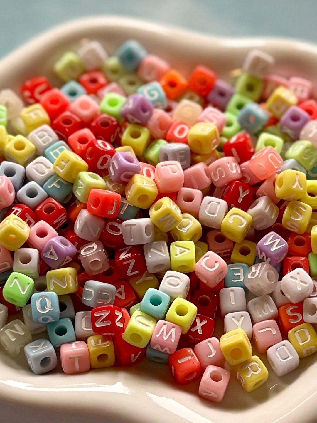 Tiny 4mm Cube Letter Beads, Hole: 2mm for DIY Kandi, Kids, Crafts - Etsy