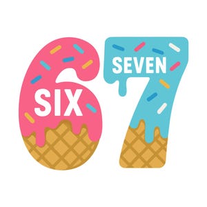 Six Seven Meme SVG PNG, Funny 67 Ice Cream Meme Svg, Gen Alpha Trend ...