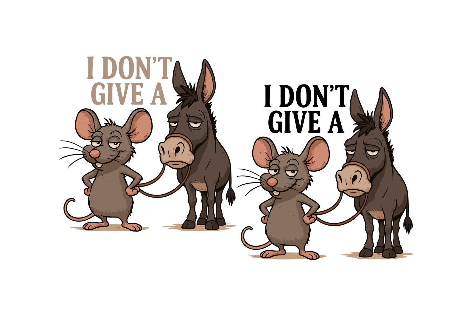 I Don't Give a Rats Ass Sarcasm SVG PNG, Funny Donkey Rats Meme Png ...
