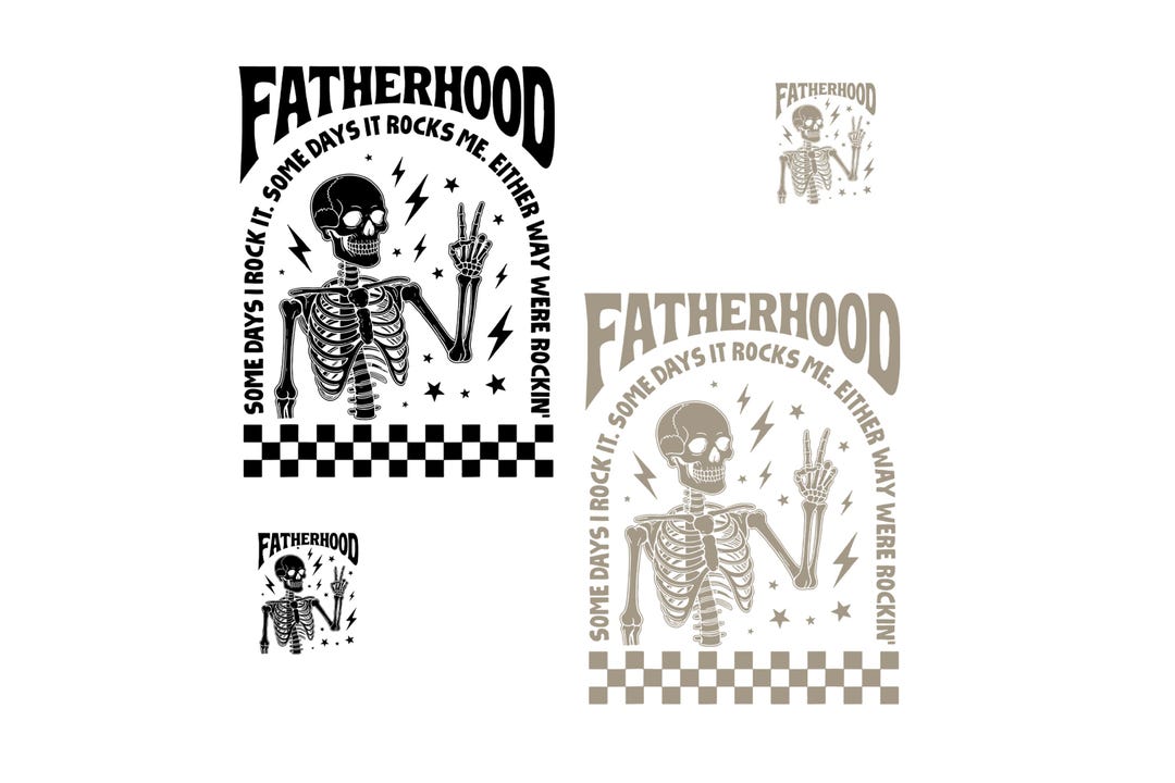 Fatherhood Skeleton Dad SVG PNG Files, Some Day I Rock It Png, Funny ...
