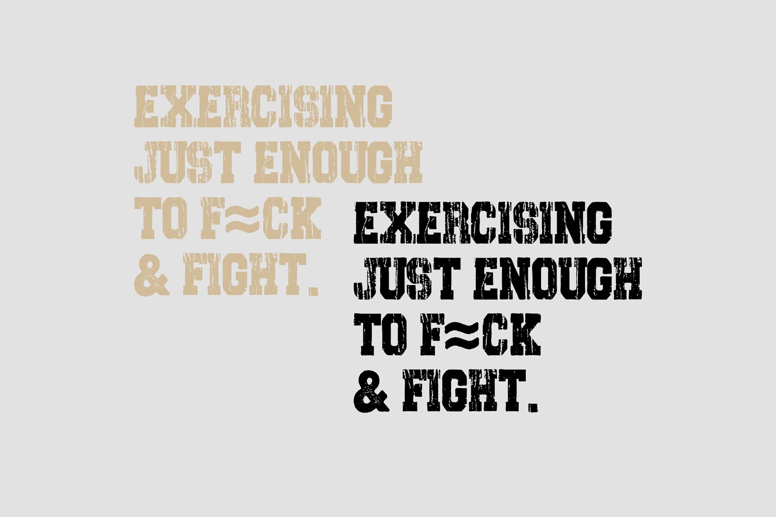 Exercising Just Enough to F*ck & Fight SVG PNG, Funny Sarcastic Workout ...