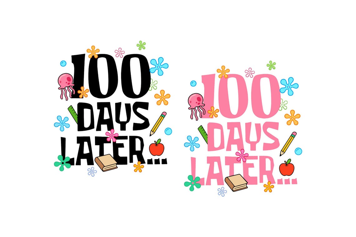 One Hundred Days Later 100 SVG PNG, 100 Days Later Png, Funny 100th ...