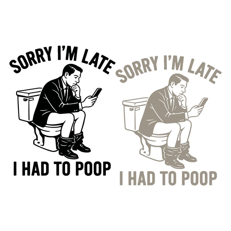 Sorry Late Poop - Etsy UK