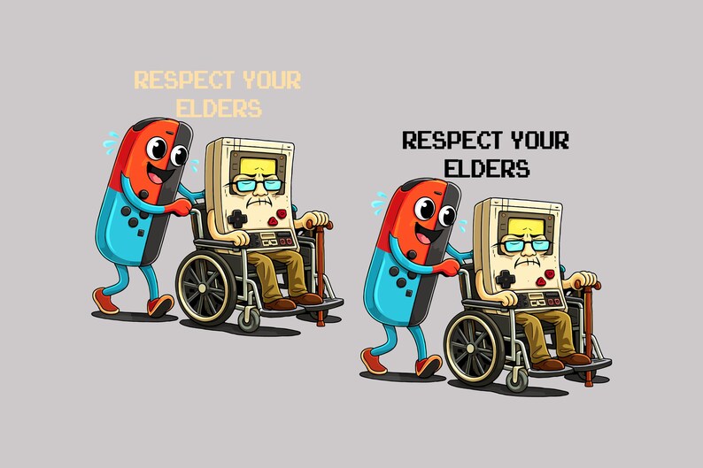 Respect Your Elders Gaming Control SVG PNG File, Funny Old Game Svg ...