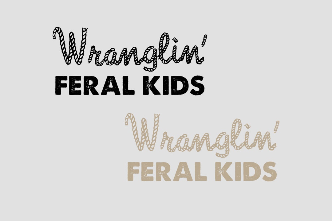 Wrangling Feral Kids SVG PNG Files, Funny Raccoon Png, Retro Feral Kids ...