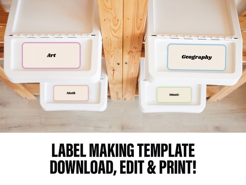 Printable Labels Editable Label Template School Home - Etsy