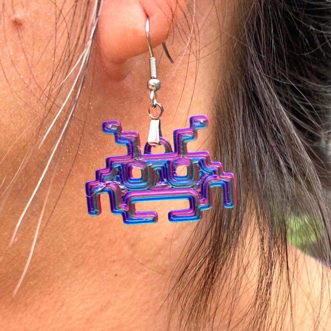 Space Alien Earrings - Different Alien on Each Ear - Multiple Colors - Etsy