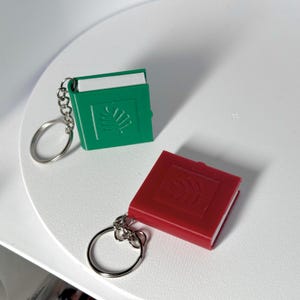 Book-shaped Keychain With Secret Pill Drawer | Slide Open Pill Box ...