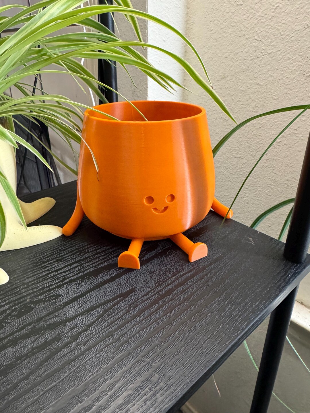 Happy Face Plant Pot With Arms & Legs – Cute Sitting Planter in Bright ...