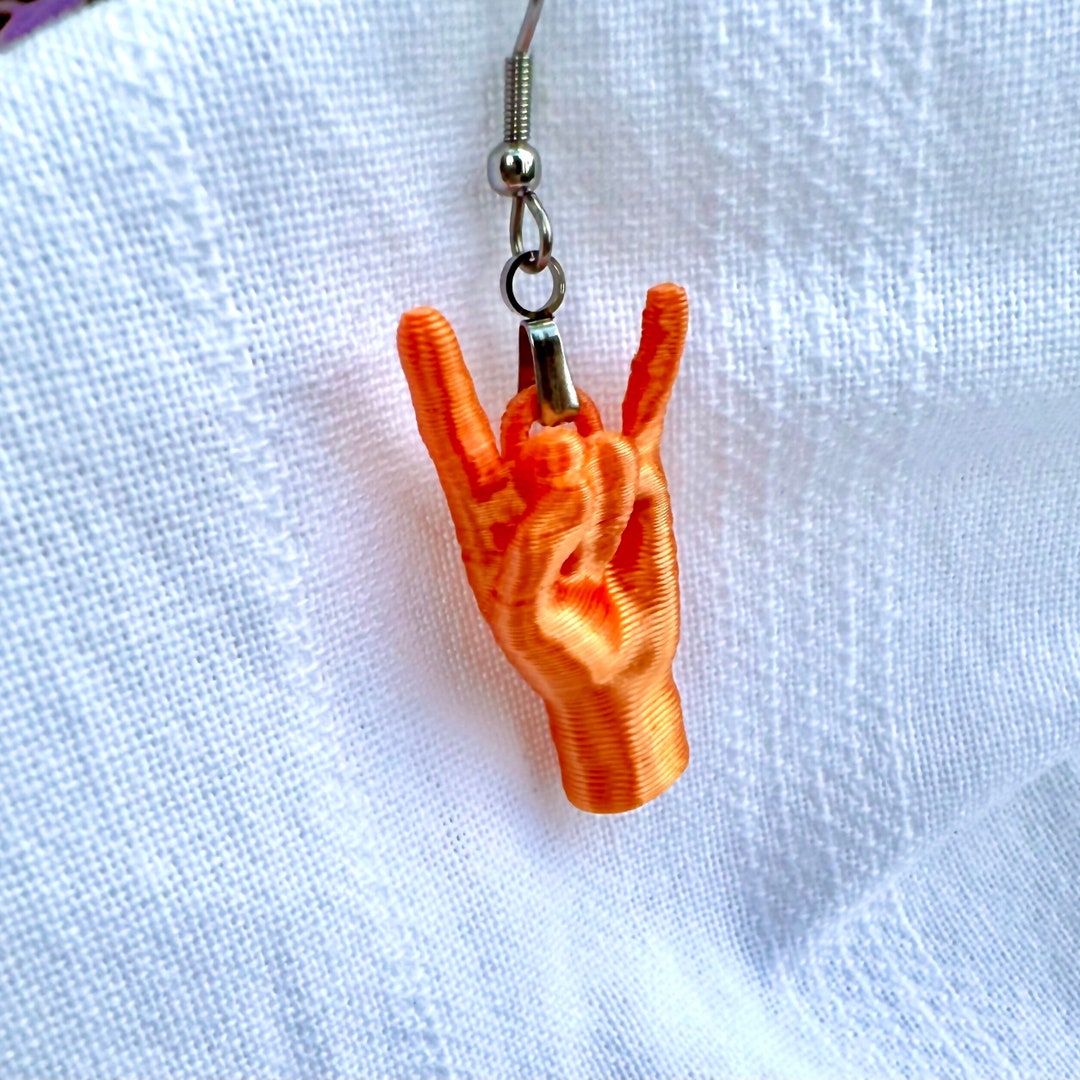 Sign of the Horns Earrings Metal Horns Earring Rock on Corna Cornudo ...