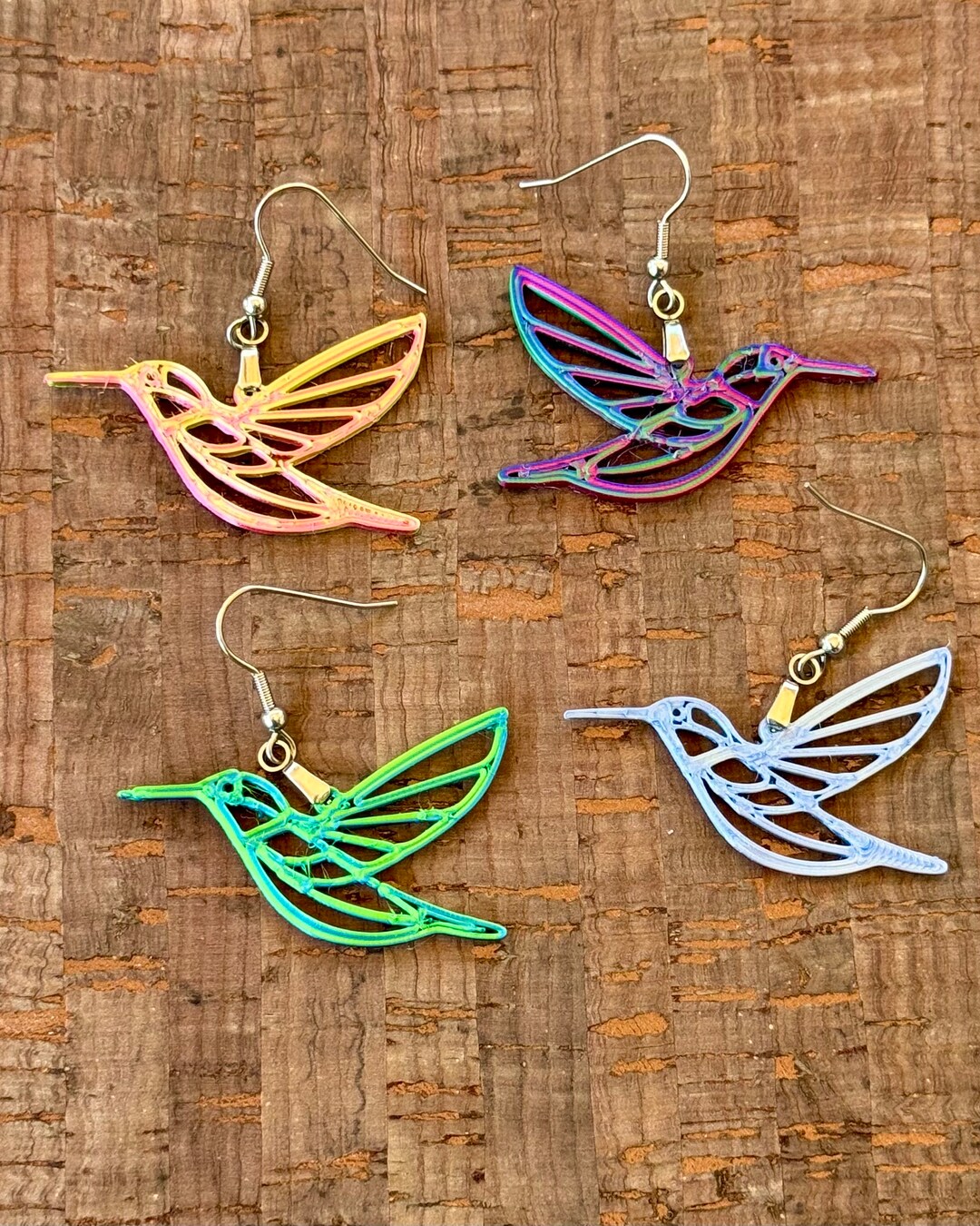 Hummingbird Earrings | Bird Earrings | Shiny Hand-finished Earrings ...