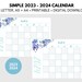 Monthly Calendar Printable 2023 2024, Digital Calendar, Minimal Planner ...