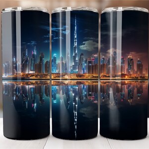 Dubai 20oz Sublimation Tumbler Designs Straight Skinny Tumbler Wrap PNG ...
