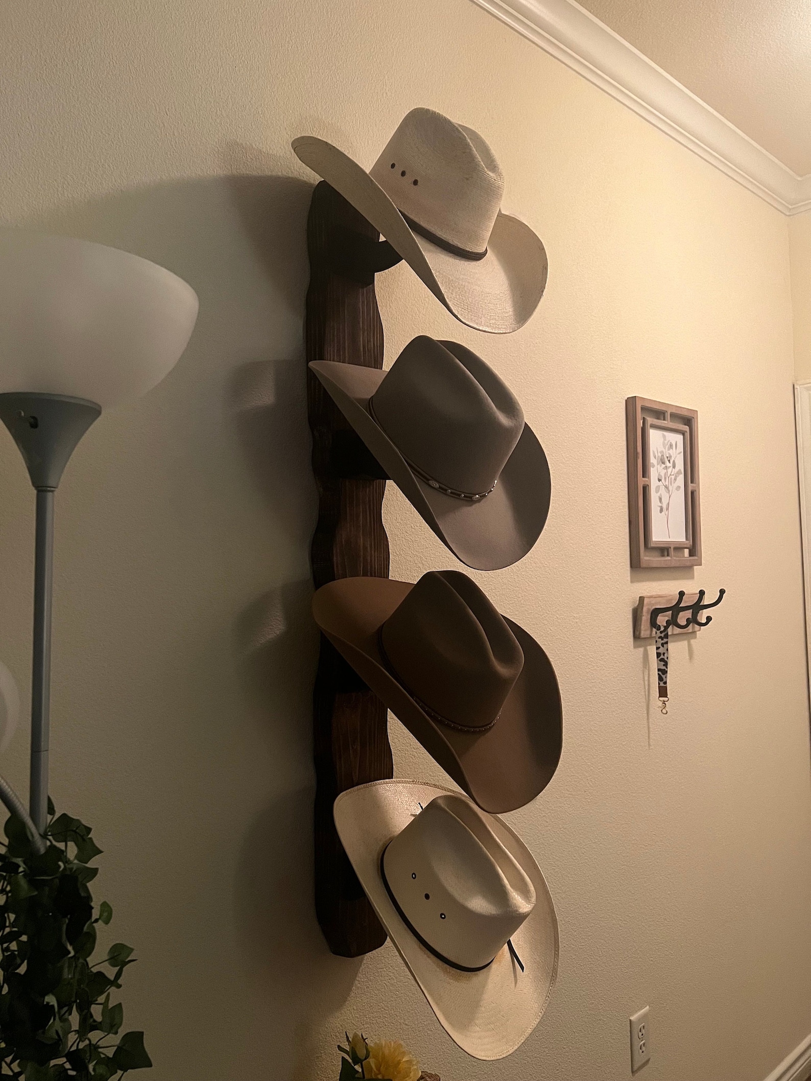 Cowboy Hat Rack, Wall Mounted Display for Cowboy Hats - Etsy