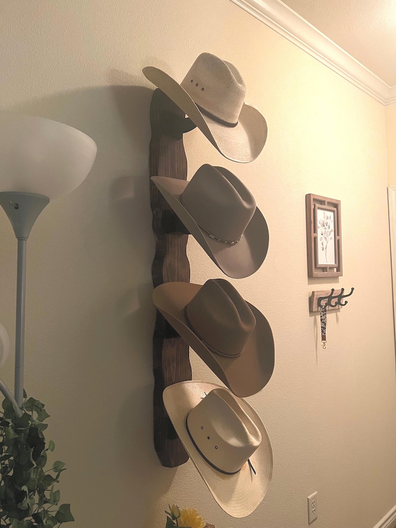 Cowboy Hat Rack, Wall Mounted Display for Cowboy Hats. - Etsy
