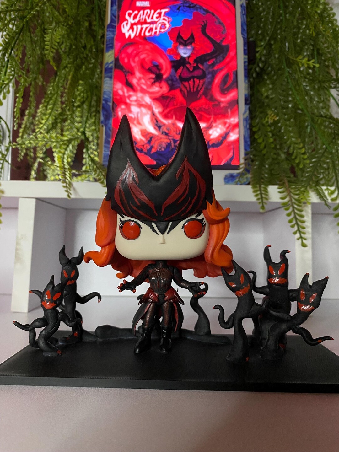 Funko Pop Custom Scarlet Witch Evil Lore Variant Wanda From Marvel ...