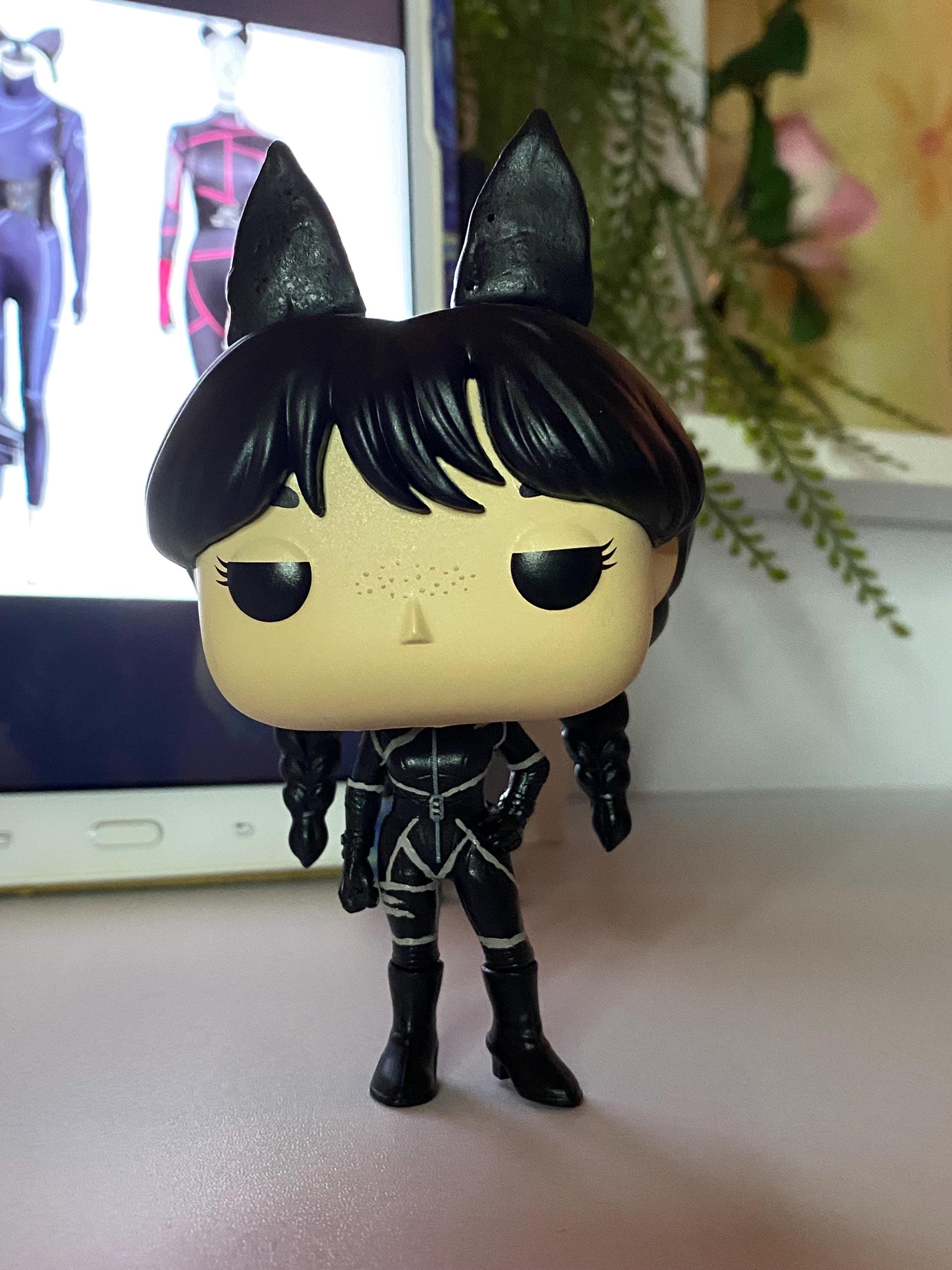 Funko Pop Custom Duo Wednesday Addams and Enid Sinclair in Cat Suit ...
