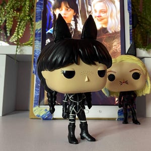 Funko Pop Custom Duo Wednesday Addams and Enid Sinclair in Cat Suit ...