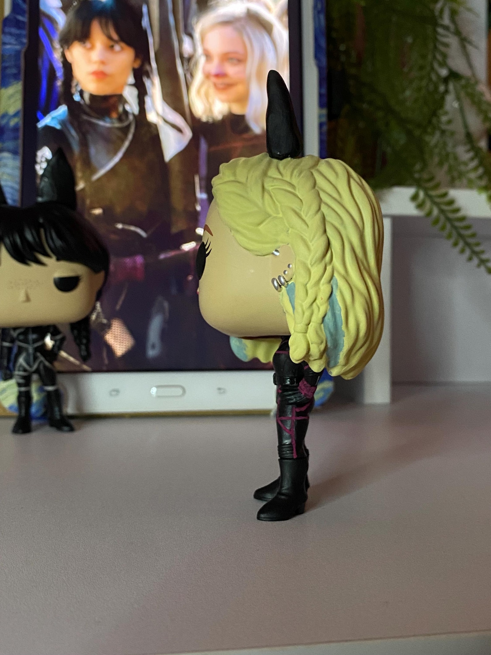Funko Pop Custom Duo Wednesday Addams and Enid Sinclair in Cat Suit ...