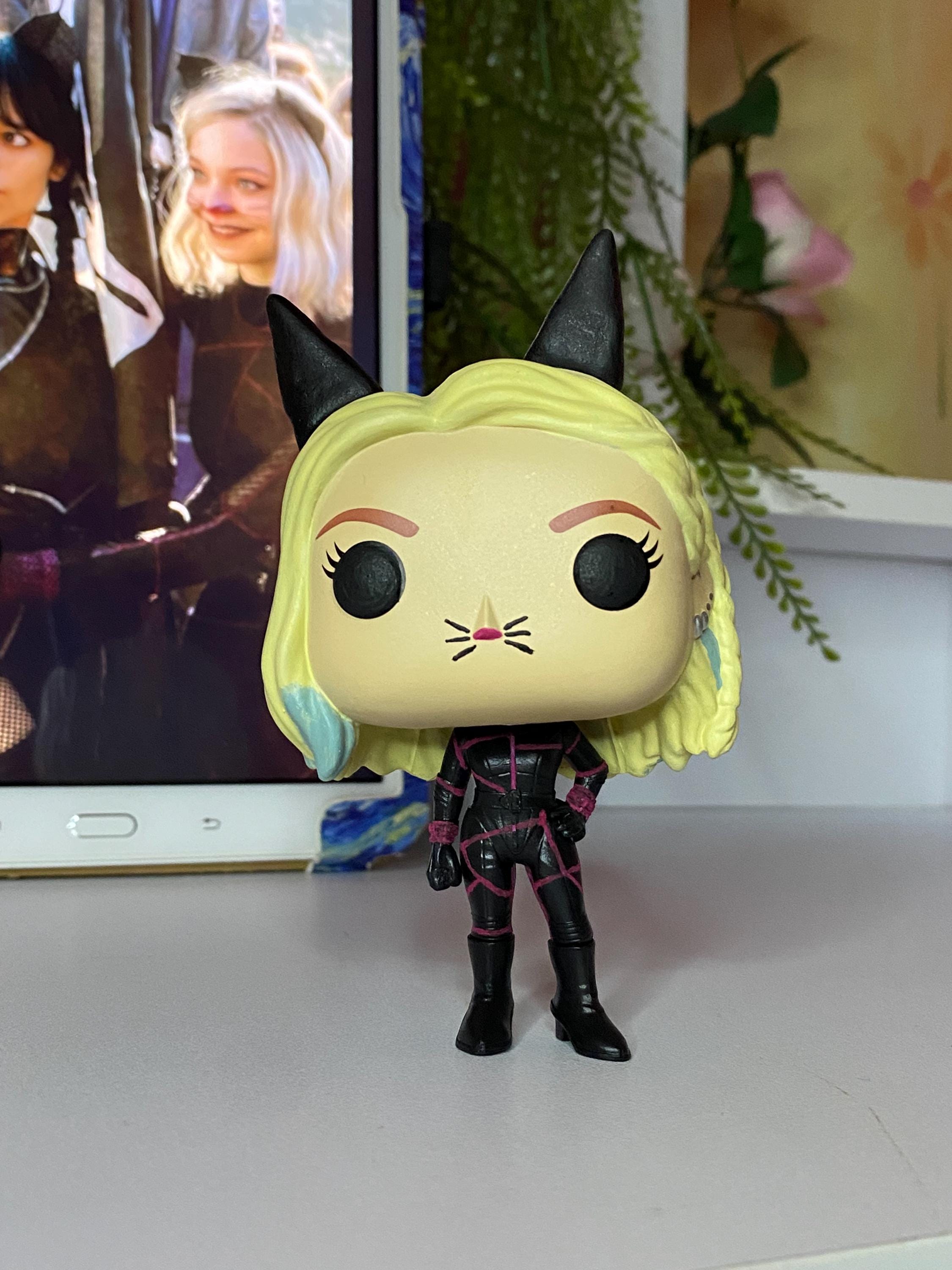 Funko Pop Custom Duo Wednesday Addams and Enid Sinclair in Cat Suit ...
