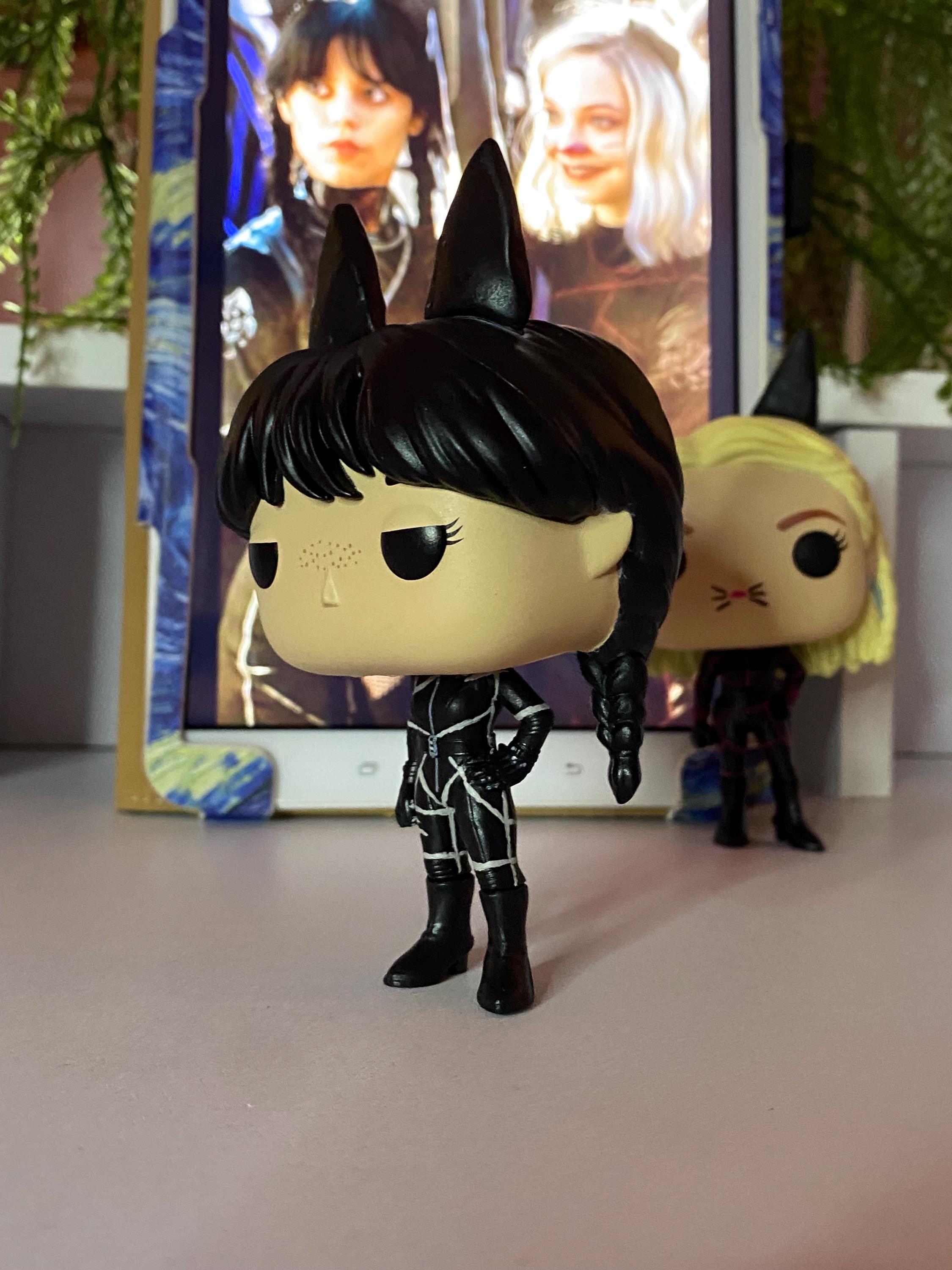 Funko Pop Custom Duo Wednesday Addams and Enid Sinclair in Cat Suit ...