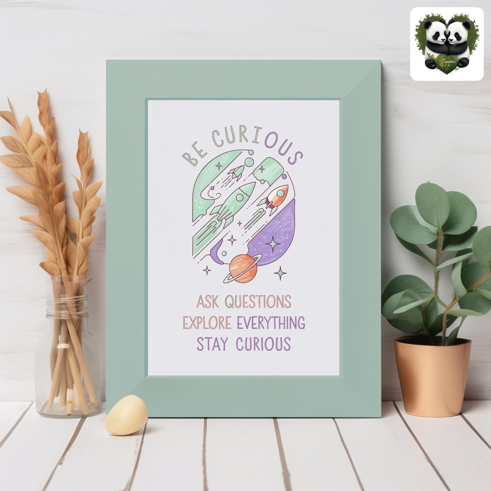 Be Curious Wall Art Printable for Kids Room , Fun Children S Room Decor ...
