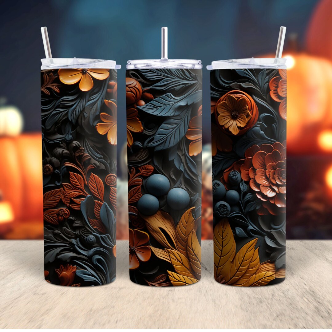 Halloween Tumble Wraps PNG Halloween Tumbler Wrap 3D Tumbler Wrap ...