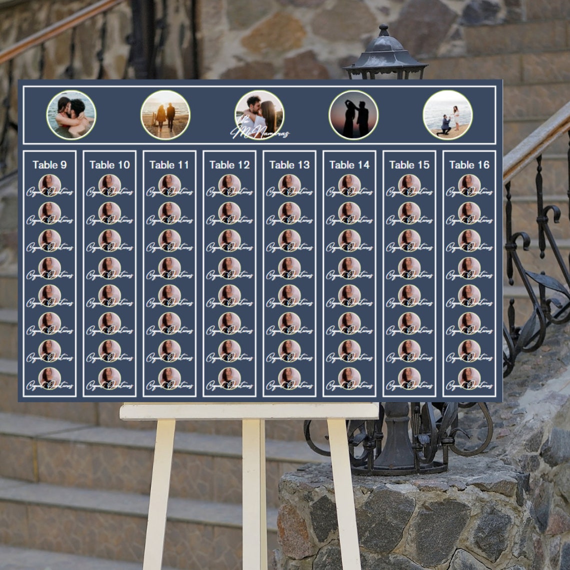Picture Seating Chart Template- Guest Photo Seating Chart - Etsy