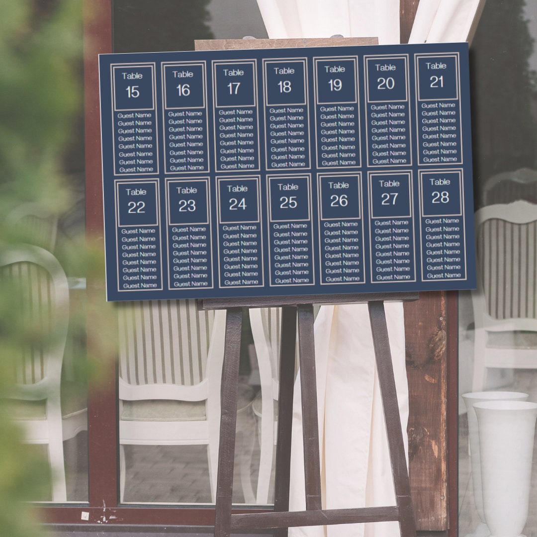 Seating Chart Template- Polaroid Guest Book Seating Chart - Etsy