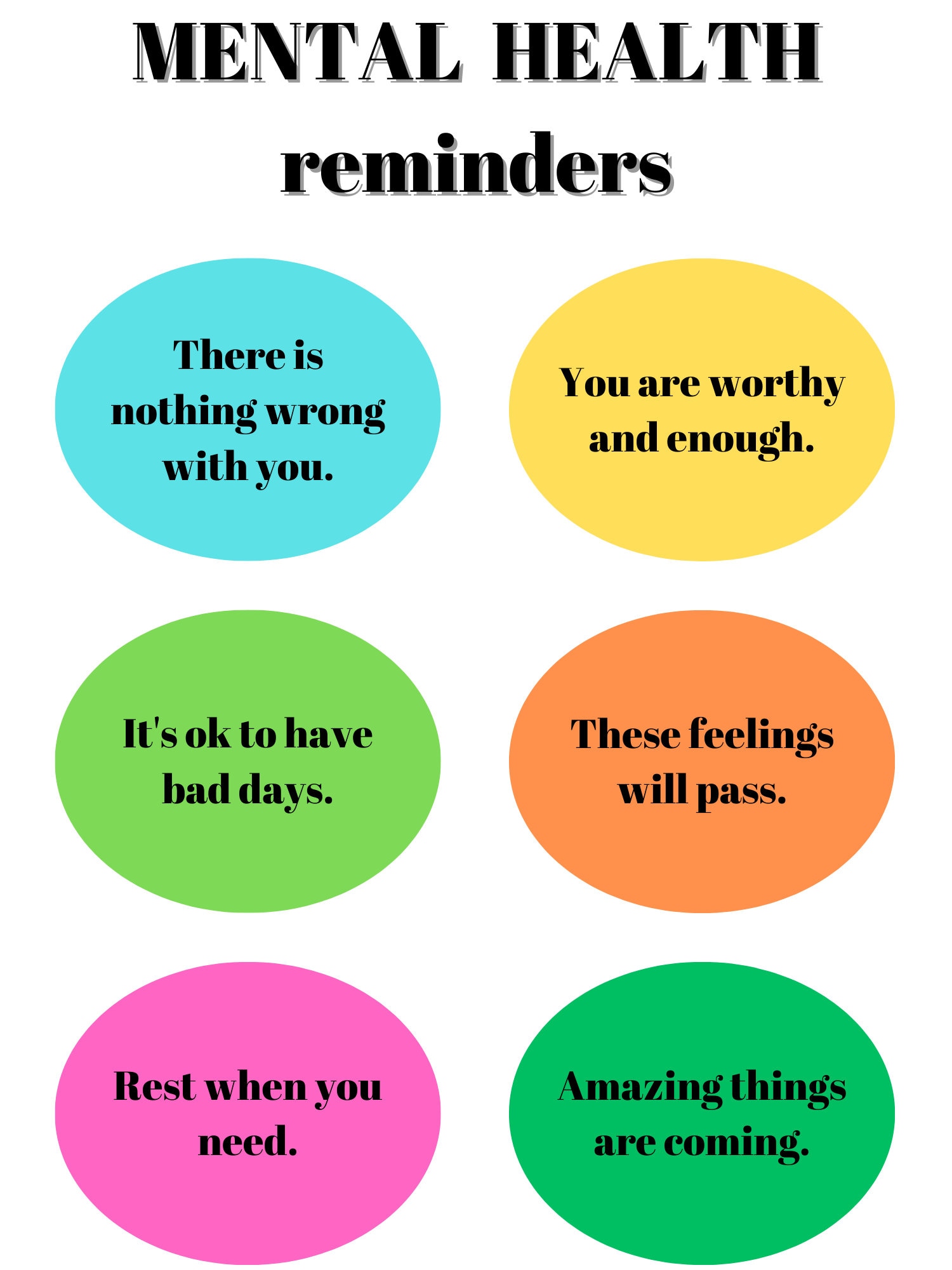 Motivational Poster Mental Health Reminder Poster Personal - Etsy