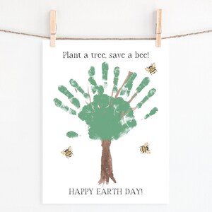 Earth Day Handprint Craft Printable for Preschool and Kindergarten ...