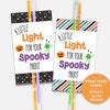 Halloween Glow Stick Tags, Printable Halloween Party Favor Tag ...