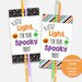 Halloween Glow Stick Tag, Printable Halloween Party Favor Tag ...