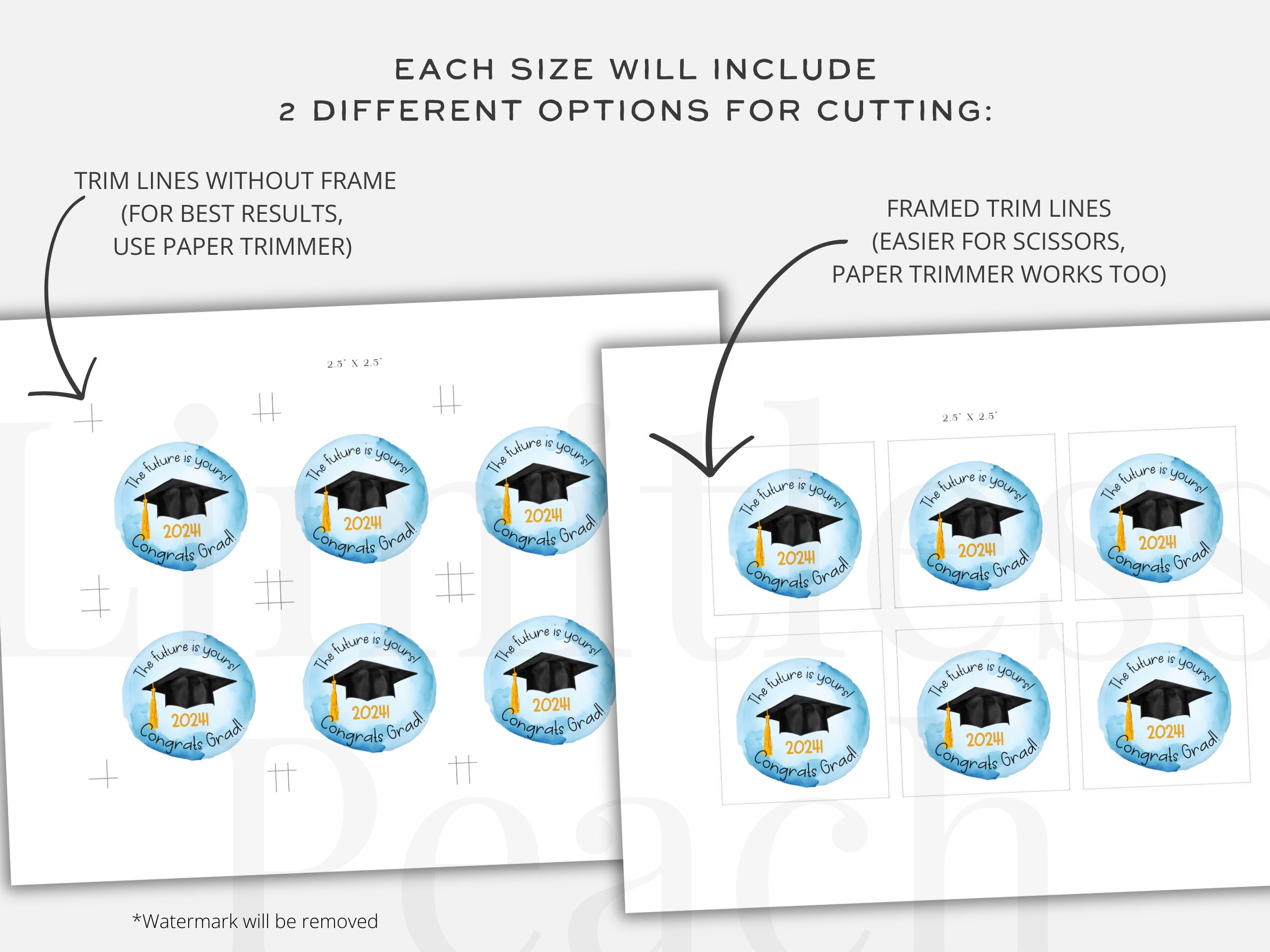 2024 Kindergarten Graduation Gift Tag Printable Pre-k Graduate Card ...