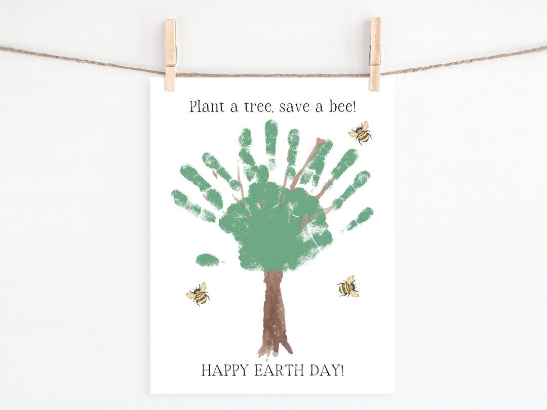 Earth Day Handprint Craft Printable for Preschool and Kindergarten ...