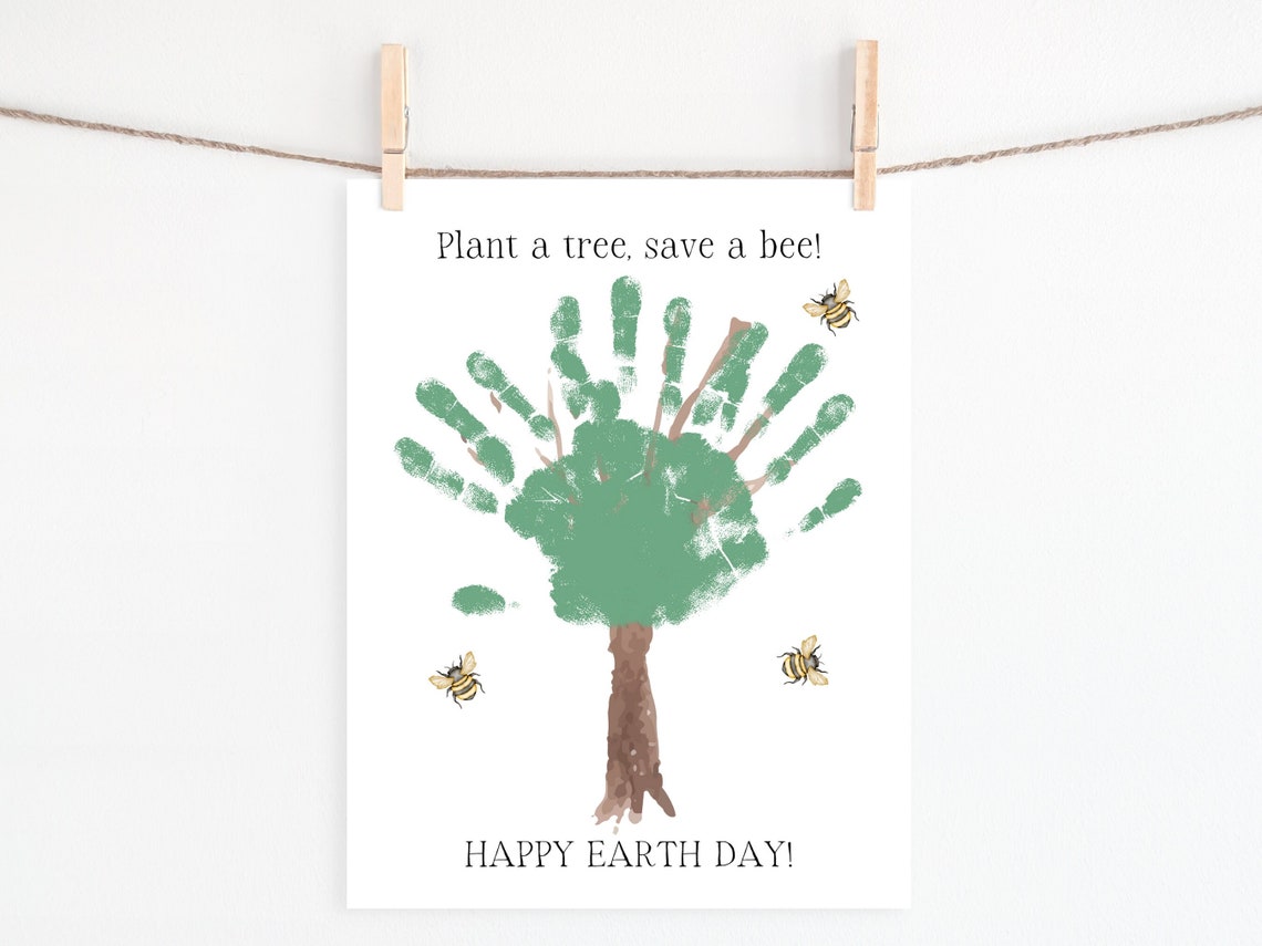 Earth Day Handprint Craft Printable for Preschool and Kindergarten ...