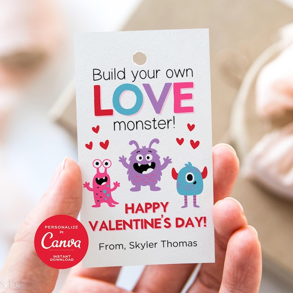Monster Valentines - Etsy